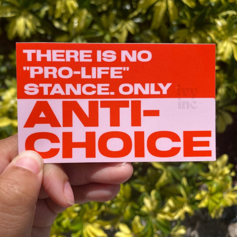 Pro Choice Sticker - Etsy