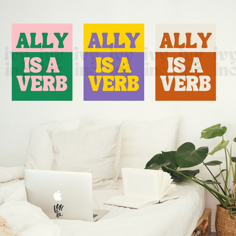 Allyship Poster feminist Art Print Activist Wall Hanging | Etsy