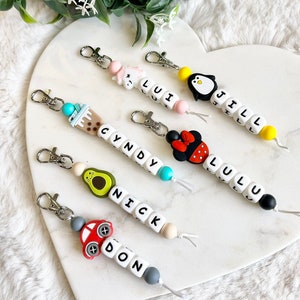 Custom Name Keychain Name Tag Kids Keychain Keychain for Backpack Gifts ...