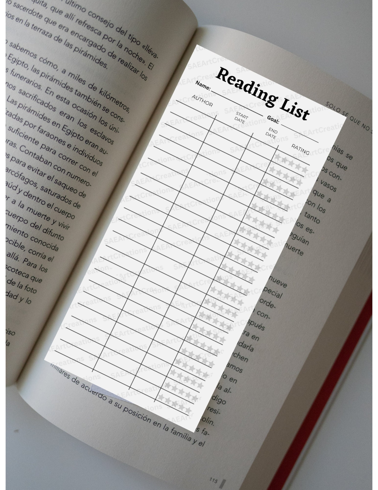 Printable Bookmark, Reading Log Tracker, Reading Journal, Reading ...