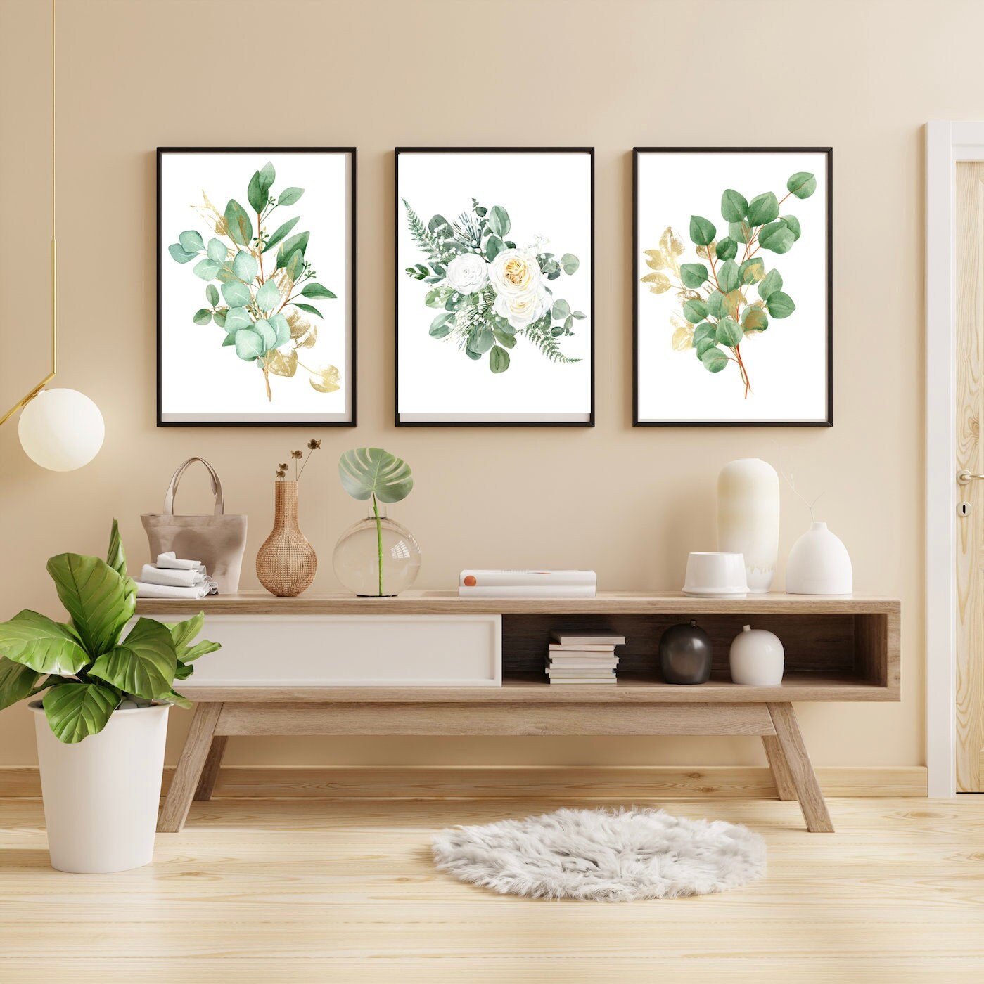 Watercolor Eucalyptus Prints, Minimalistic Art, Botanical Print Set ...