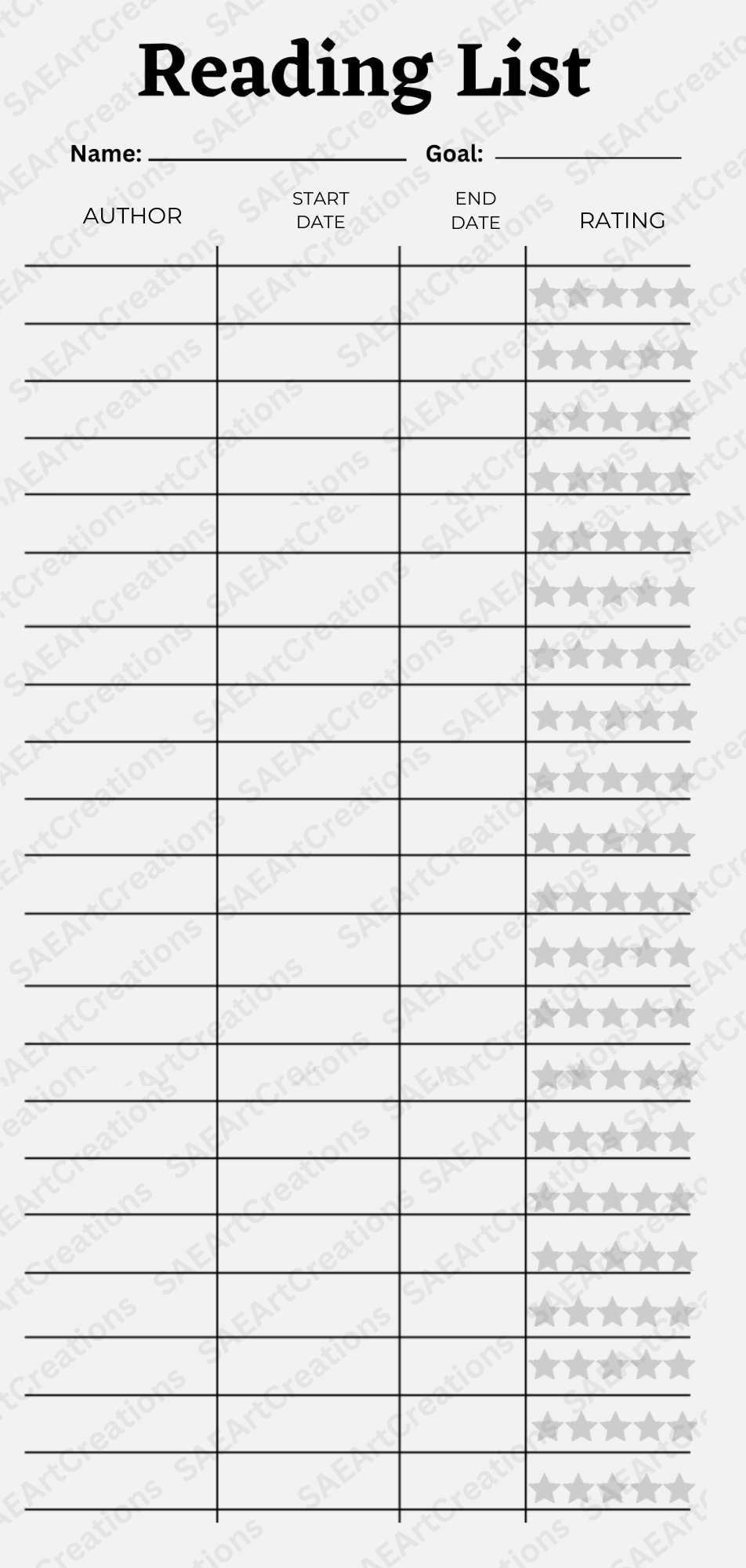 Printable Bookmark, Reading Log Tracker, Reading Journal, Reading ...