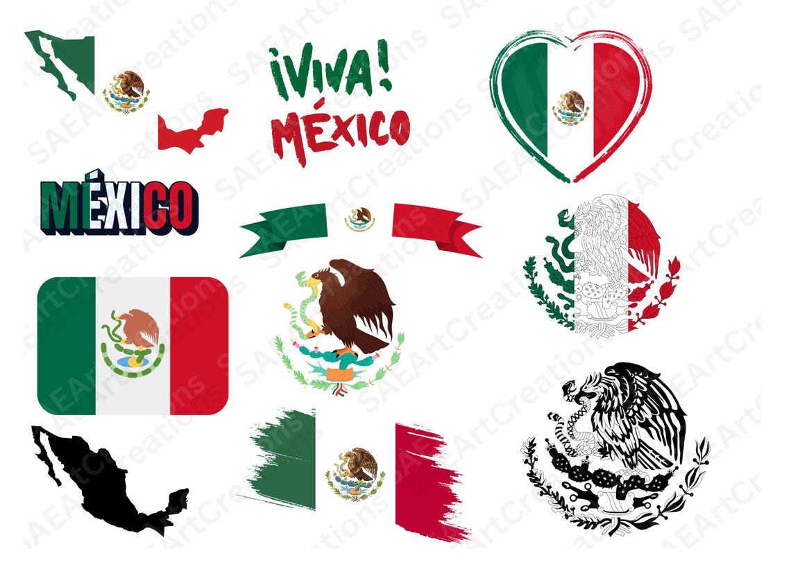 Mexico Svg, Eagle Svg, Mexico Flag PNG, Svg, Mexican Seal, Mexico Flag ...