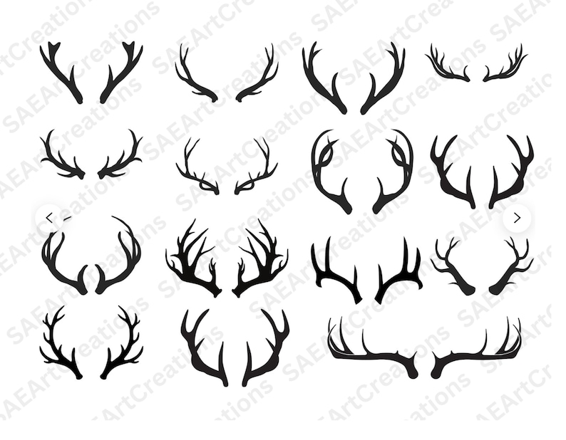 Deer Antlers SVG, Whitetail Deer Svg, Deer Antlers, Antlers Svg, Deer ...