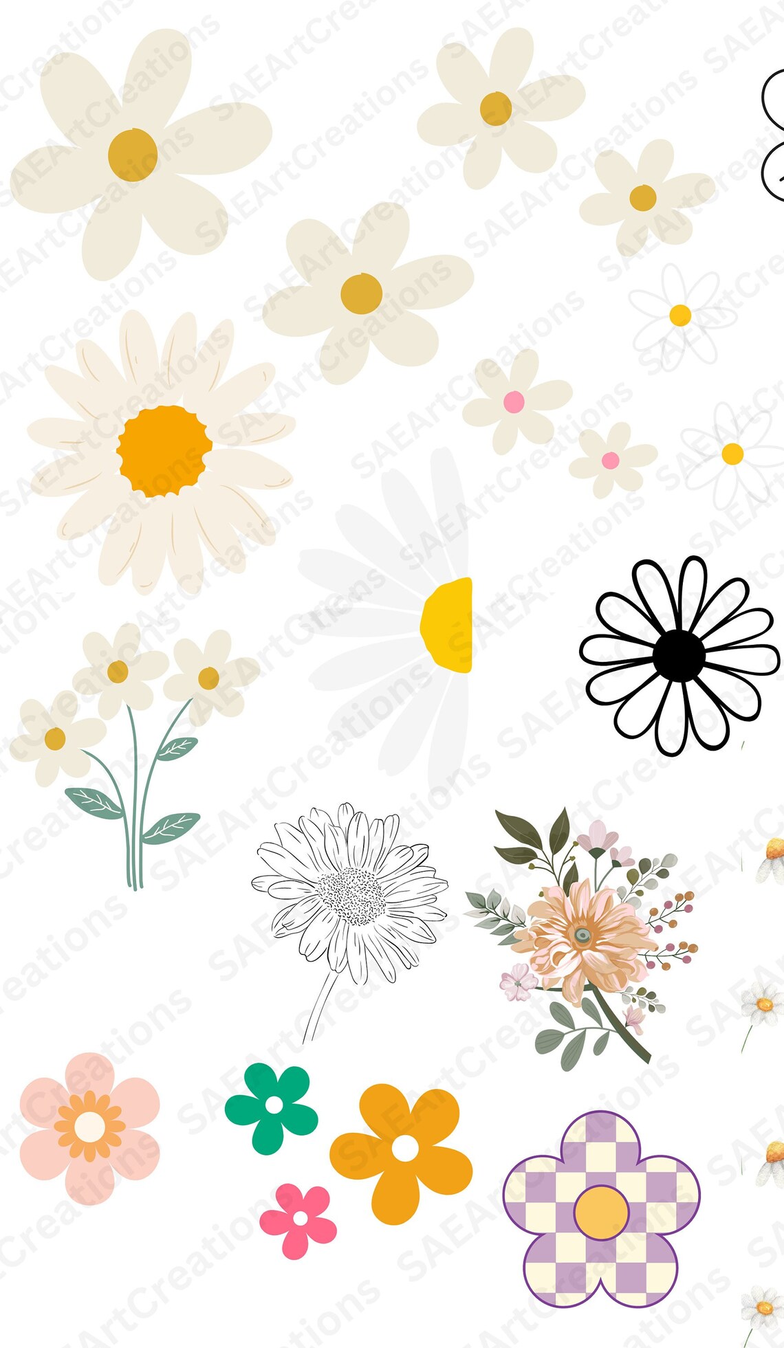 Daisy Flower Svg, Daisy Monogram Svg, Daisy SVG Bundle, Wildflowers ...