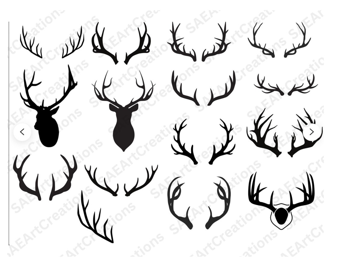 Deer Antlers Svg Whitetail Deer Svg Deer Antlers Clipart Antlers Svg