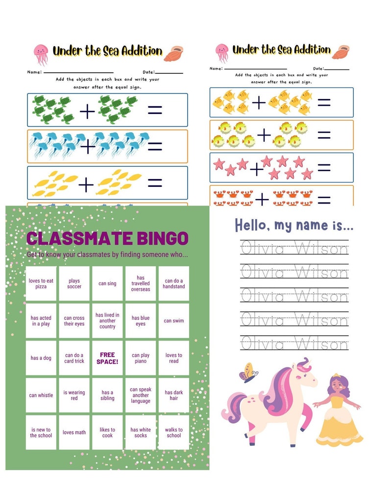 Printable Addition Worksheets, Preschool Math, Kindergarten Math, Fun ...