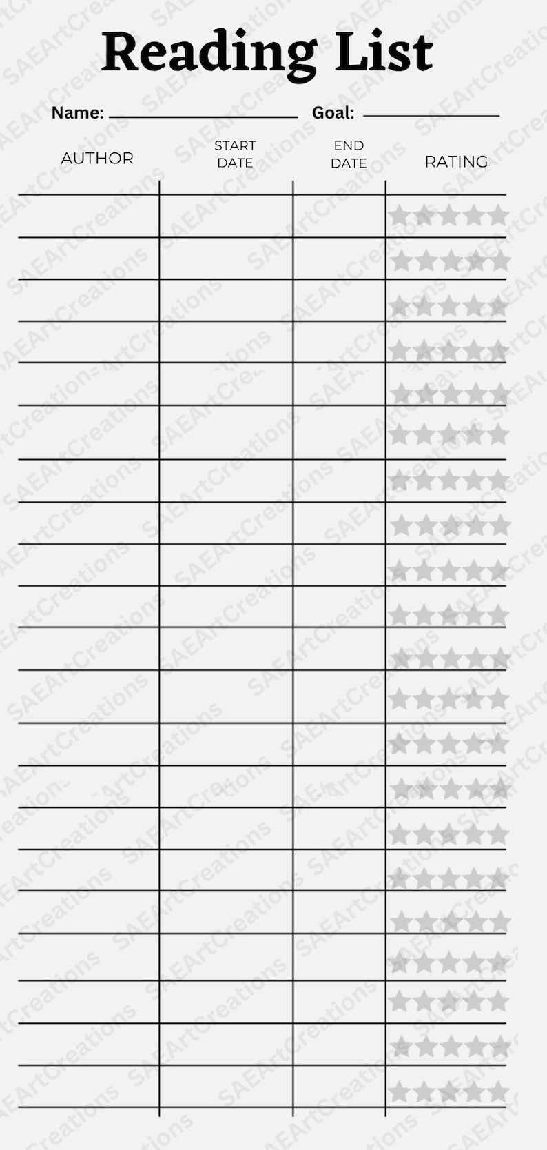 Printable Bookmark, Reading Log Tracker, Reading Journal, Reading ...