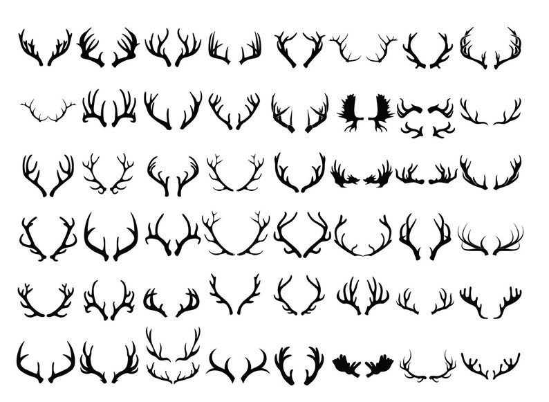 DEER ANTLERS SVG Whitetail Deer Svg Deer Antlers Clipart - Etsy