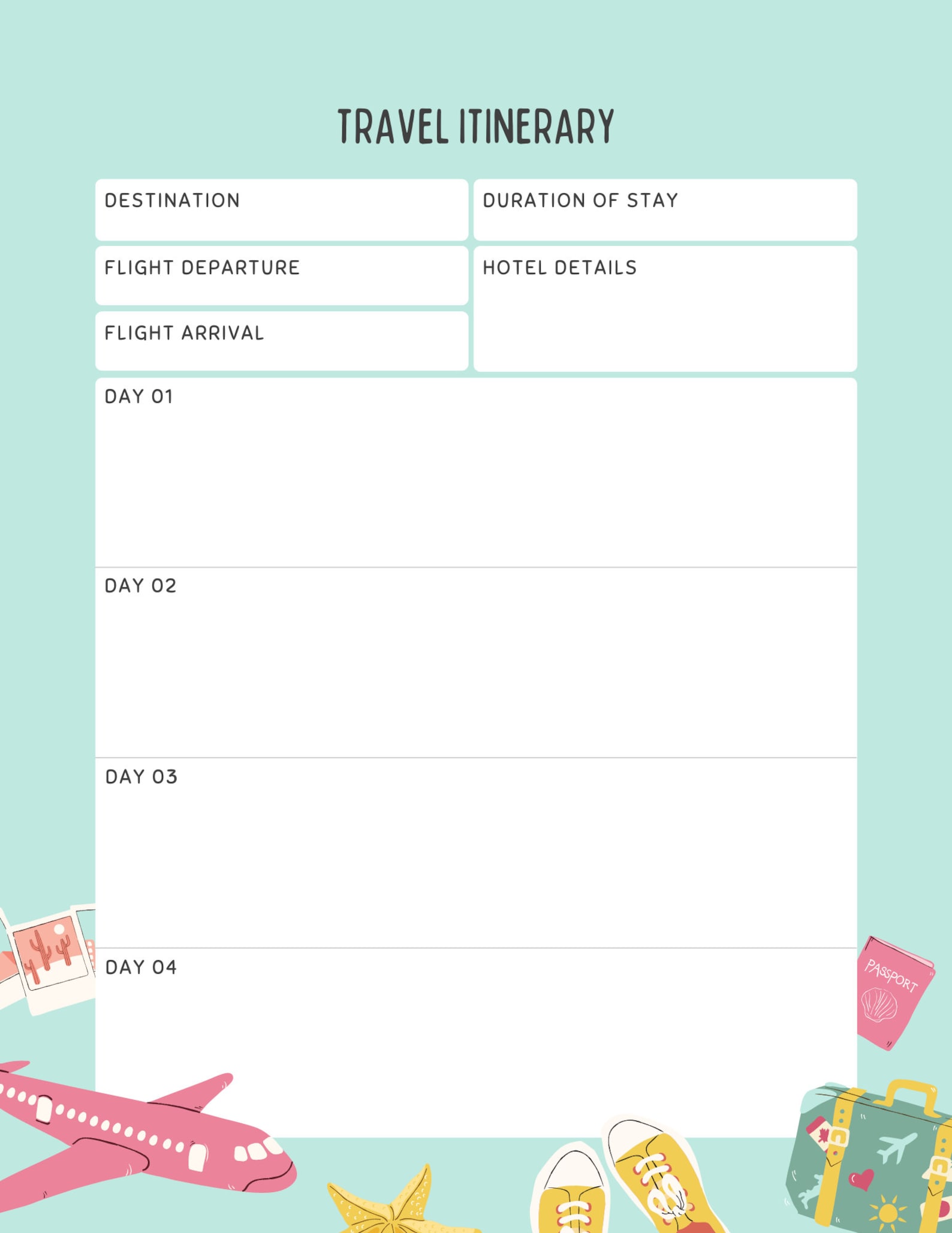 Travel Planner Travel Journal Template Trip Planner - Etsy