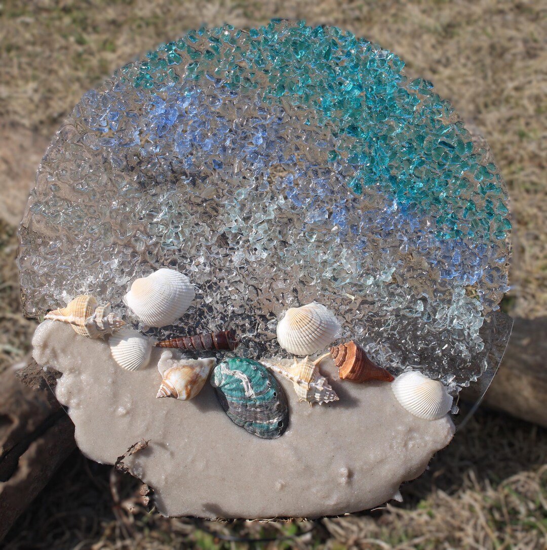 Ocean Wave Window/rustic Beach Wall Hanging/resin Wave Window/wave Art ...