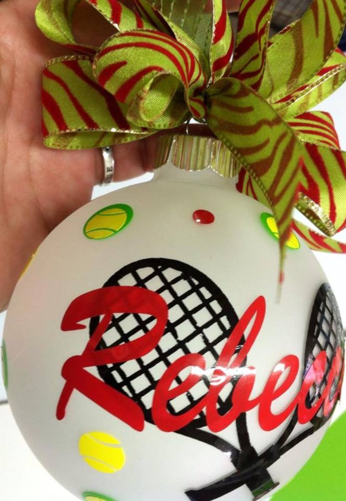 Tennis Sport Themed Personalized Christmas / Holiday Ornament - Etsy