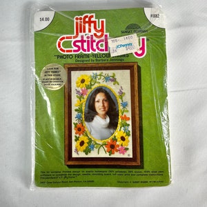 Flower Photo Frame Embroidery Kit, DIY Flower Embroidery Kit, Jiffy ...
