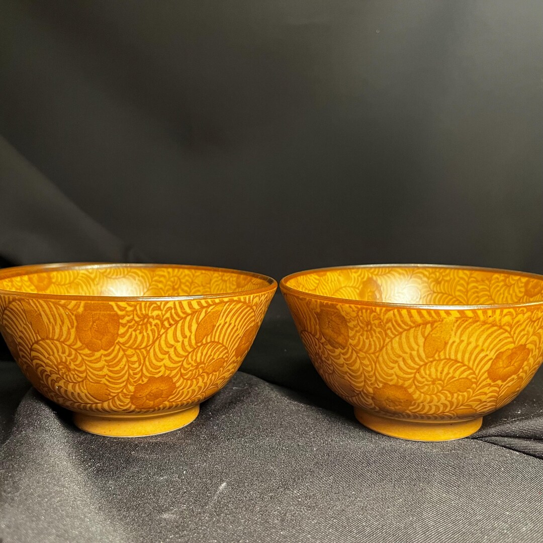 Yokohama Studio Earthy Spiral Design Bowl, Nautilus Floral Vintage ...