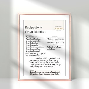 Printable Dietitian Appreciation Poster, Last Minute RD Graduation Gift ...