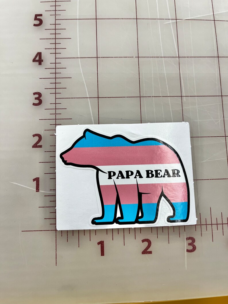 Trans Mama Bear Sticker, PFLAG Trans Pride Sticker, Trans Pride Proud ...