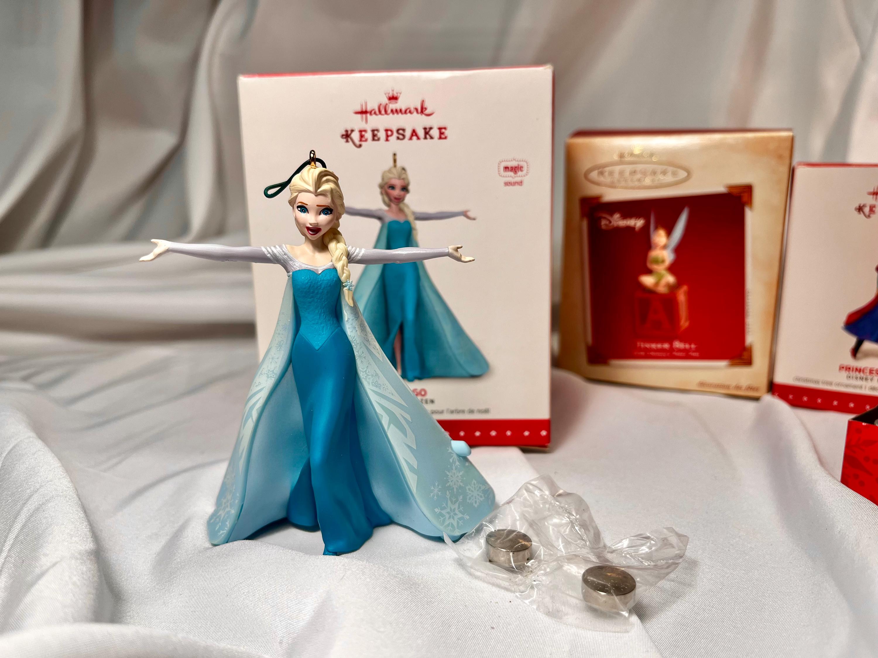 Hallmark Disney Keepsake Tinkerbell Ornament, Elsa Anna Olaf Frozen ...