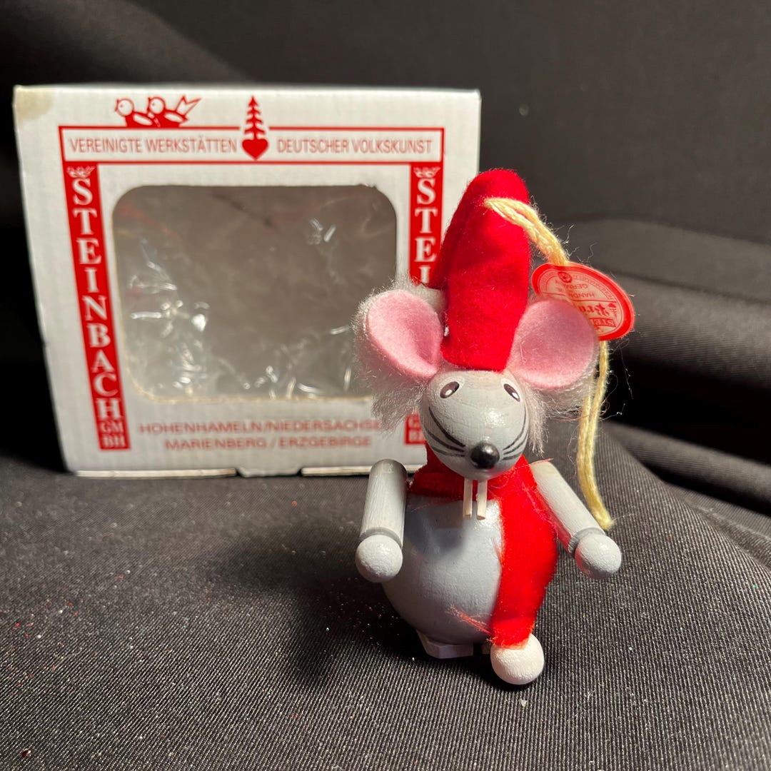 Steinbach Handmade German Christmas Mouse Ornament, Funny Mouse Made in ...