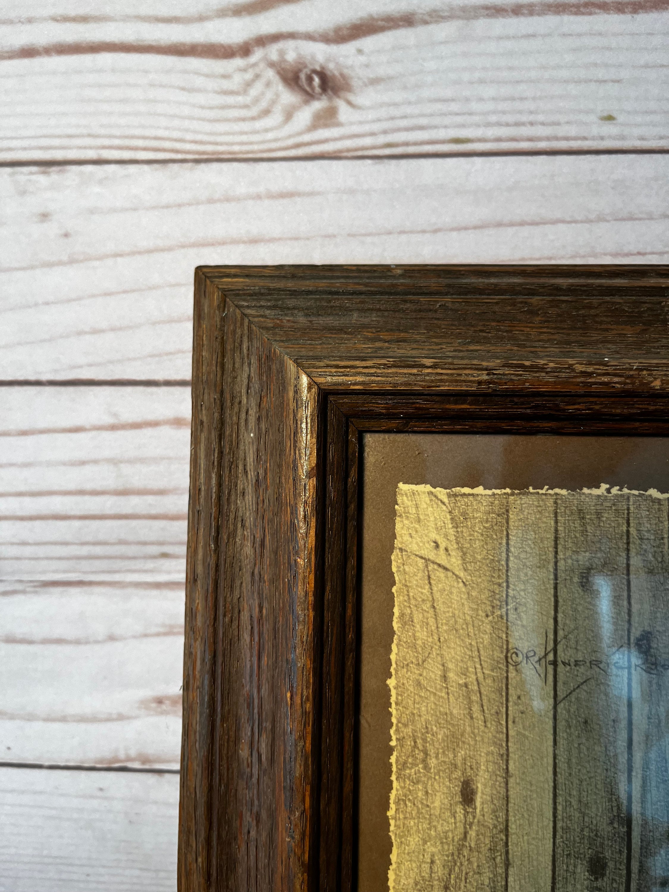 Vintage R. HENDRICKSON Print Nostalgia Man in Tub, Happy Cowboy Bathing ...