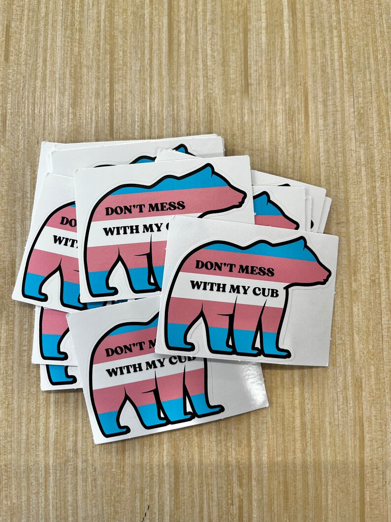 Don't Mess With Trans Kids Sticker, Don't Mess With My Cub Parent of ...