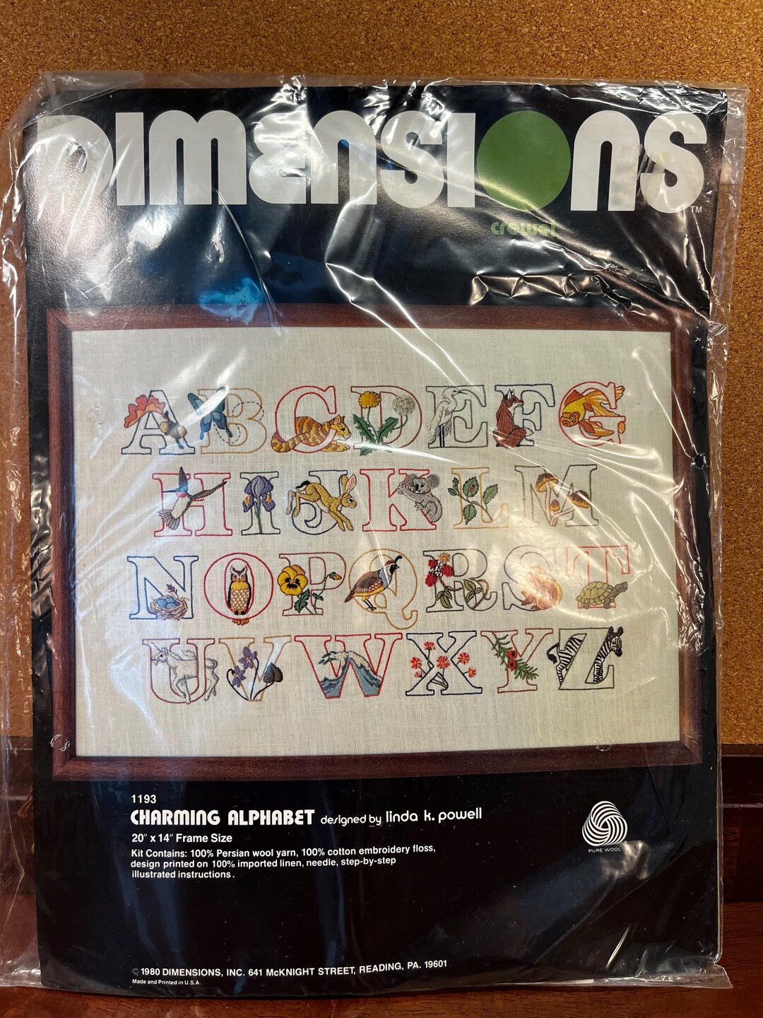 Vintage Dimensions Crewel Embroidery Kit charming Alphabet Alphabet ...