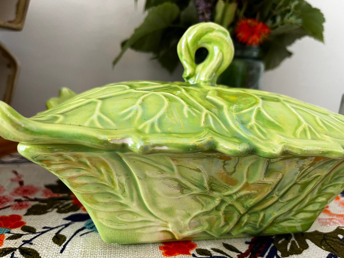 Mid-century Modern Gilner Cabbage Candy Dish With Lid Unique - Etsy