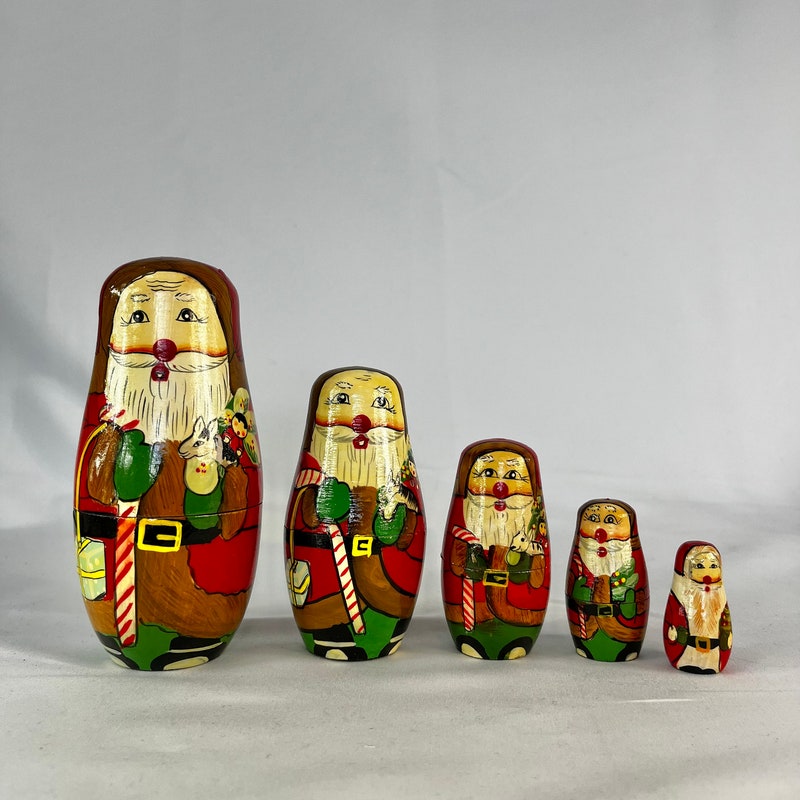 Santa Nesting Dolls - Etsy