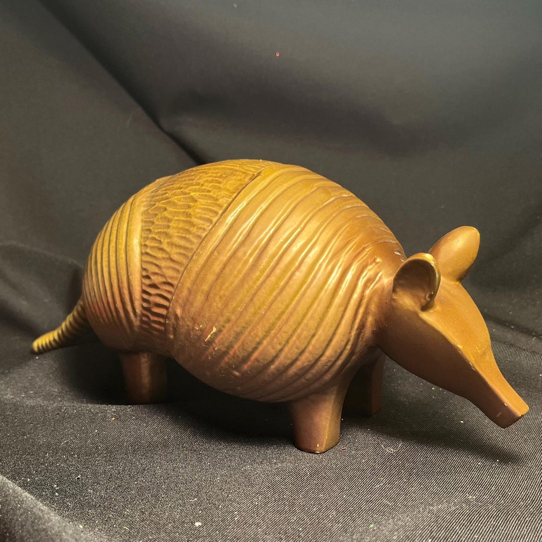 Brass Tone Armadillo Statue, Vintage Armadillo Figure, Southwest Animal ...