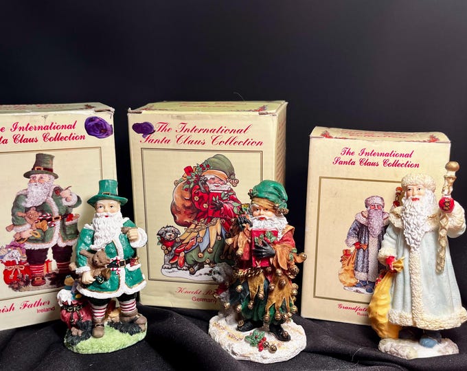 International Santa Claus NIB Irish Father Christmas, German Knecht ...
