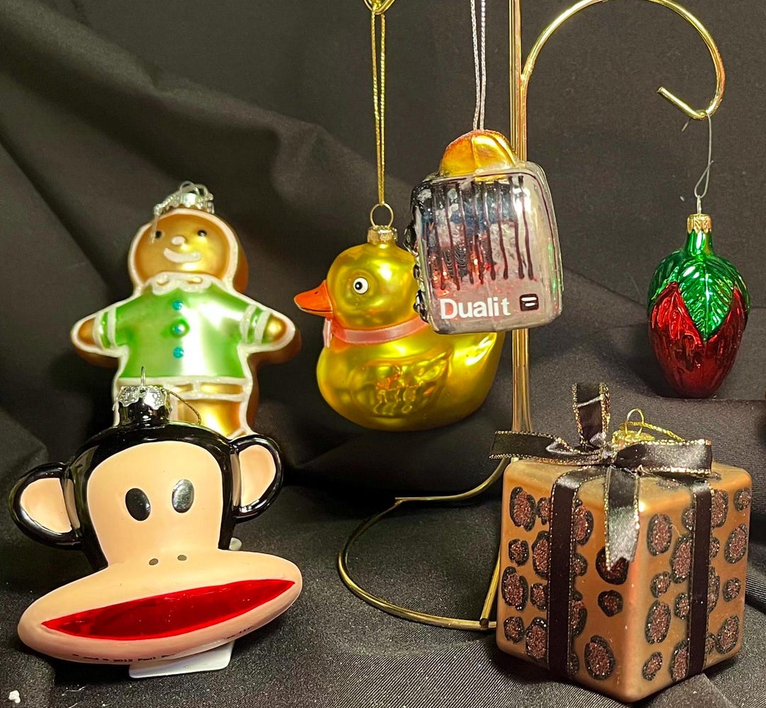 Fun Christmas Tree Ornaments, Unique Funny Quirky Blown Glass Ornaments ...