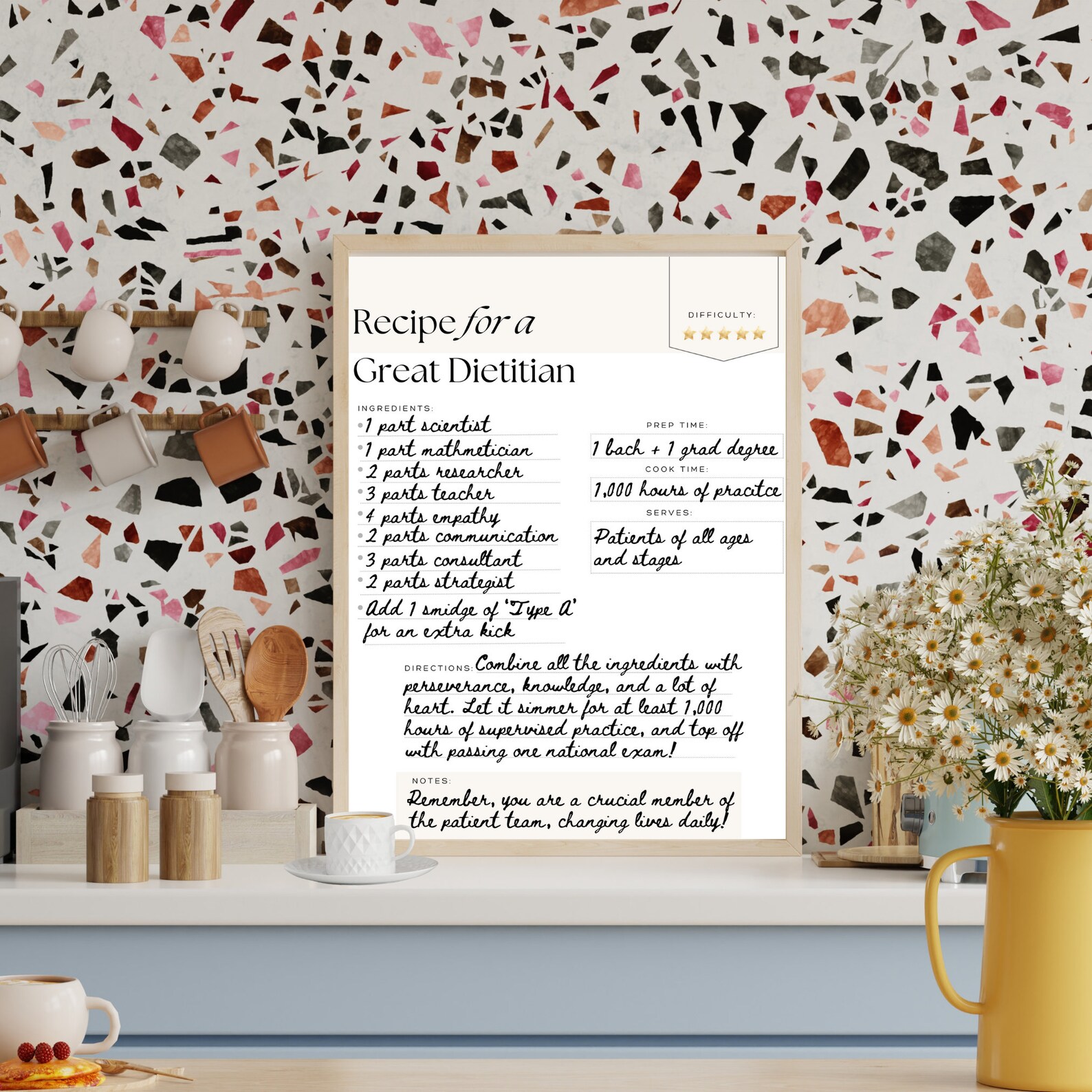 Printable Dietitian Appreciation Poster, Last Minute RD Graduation Gift ...