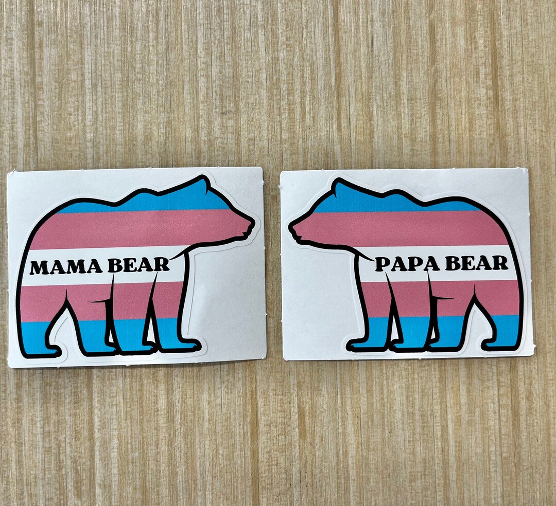 Trans Mama Bear Sticker, PFLAG Trans Pride Sticker, Trans Pride Proud ...