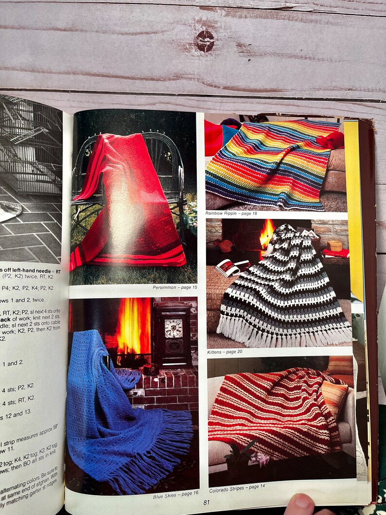 Unique Afghan Pattern Book From 1980s, the Great Afghan Book Vintage ...
