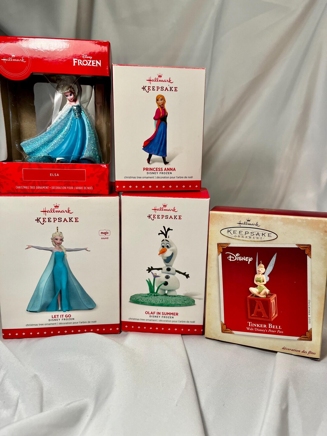 Hallmark Disney Keepsake Tinkerbell Ornament, Elsa Anna Olaf Frozen ...