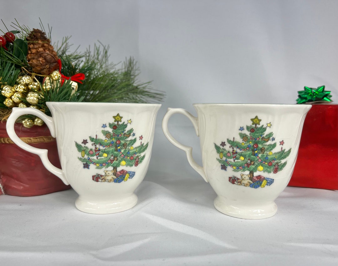 Vintage Nikko Happy Holidays Teacup Set, Adorable Nikko Christmas ...
