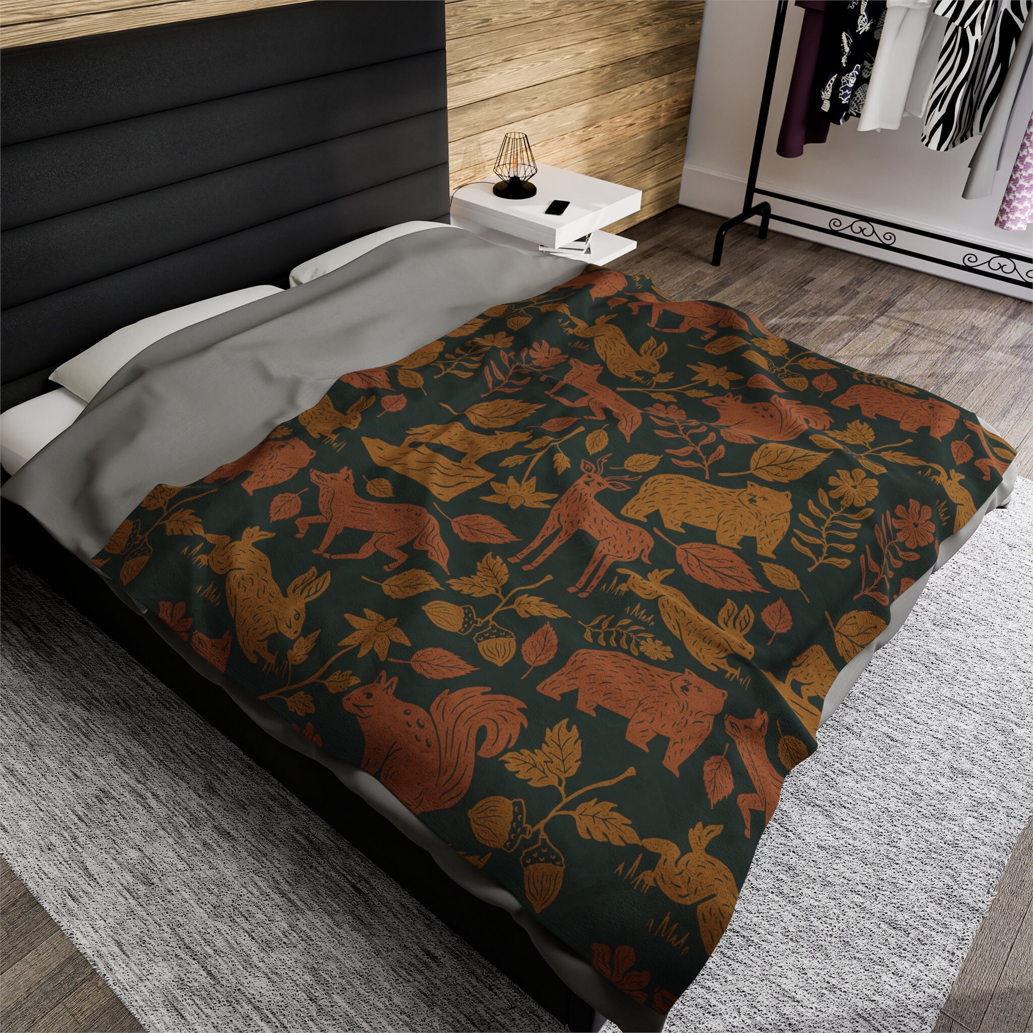 Cottagecore Animal Blanket Cottagecore Fall Decor Woodland - Etsy