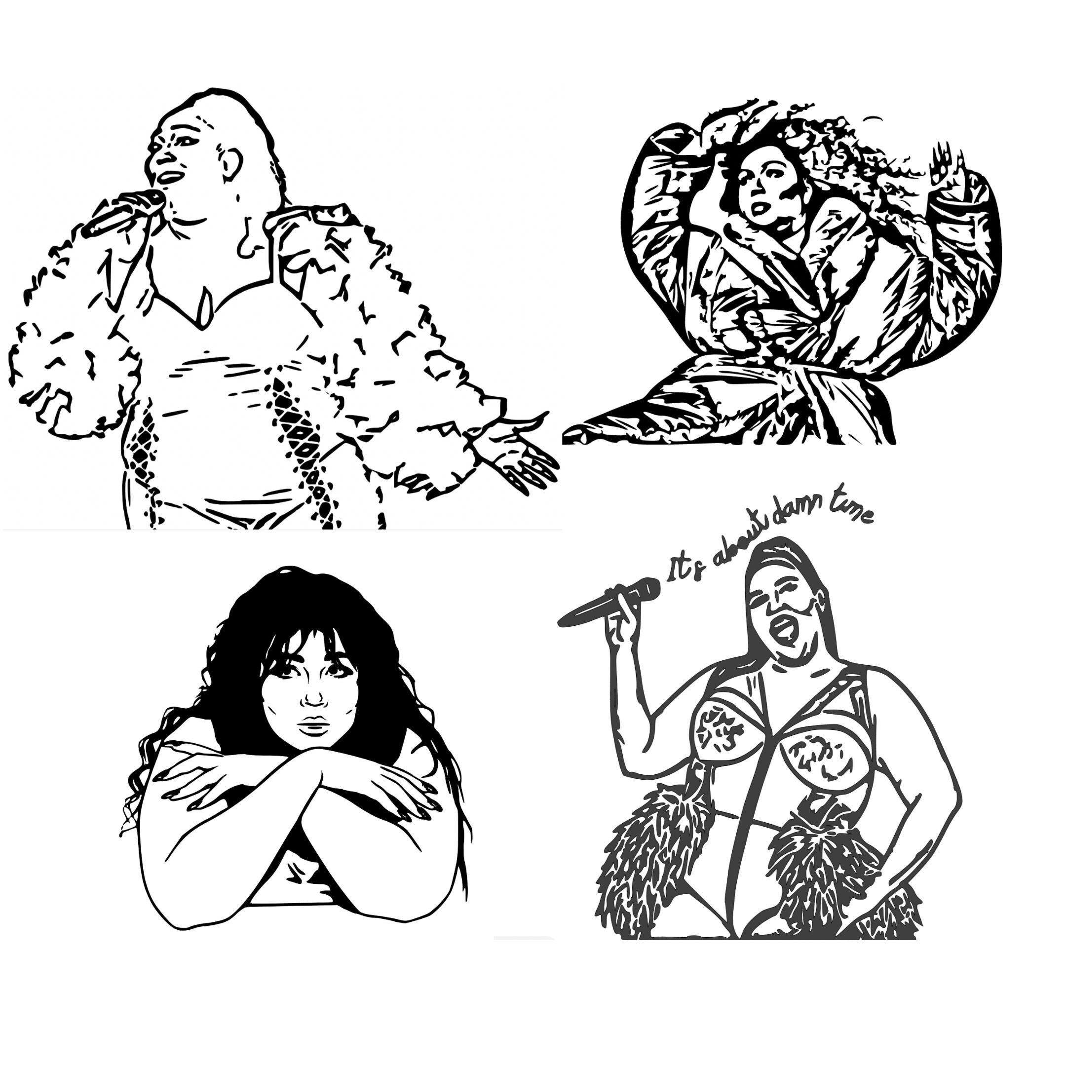 LIZZO, SVG Pack, CRICIT, Cut File, Silhouette, About Damn Time, - Etsy