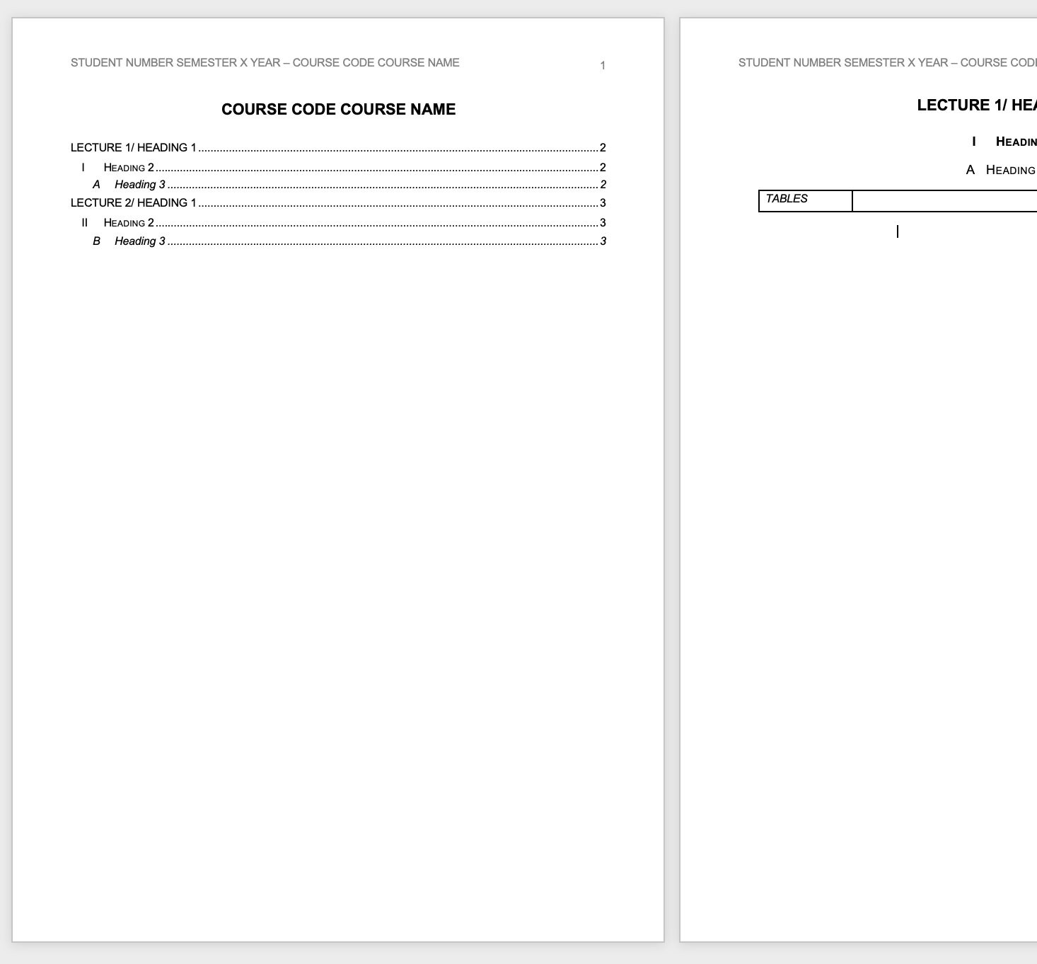 University Student Notes Layout, Digital Download - Etsy