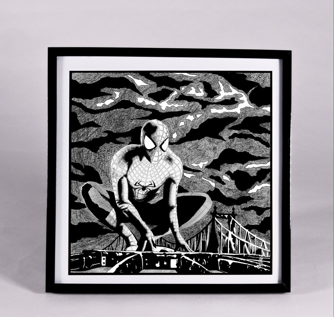 Spider-man Fine Art Print: Movie Poster, 8x8 Matte - Etsy
