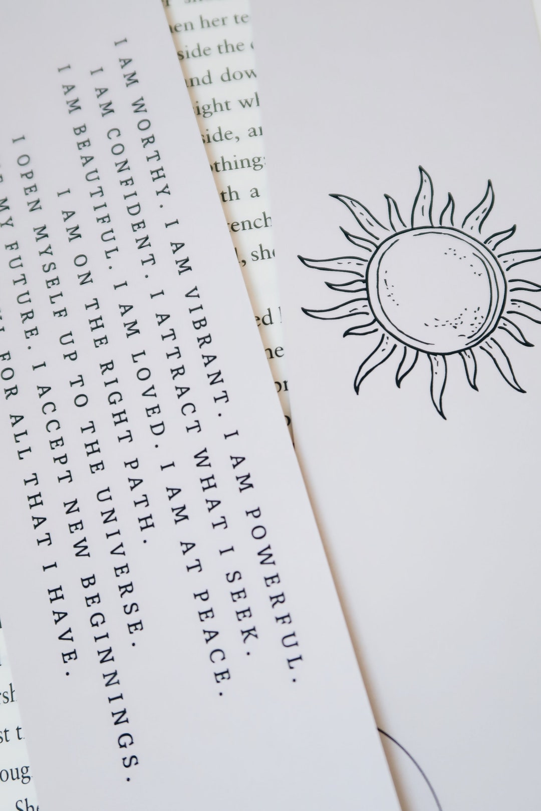 The Sun Affirmation Bookmark - Etsy