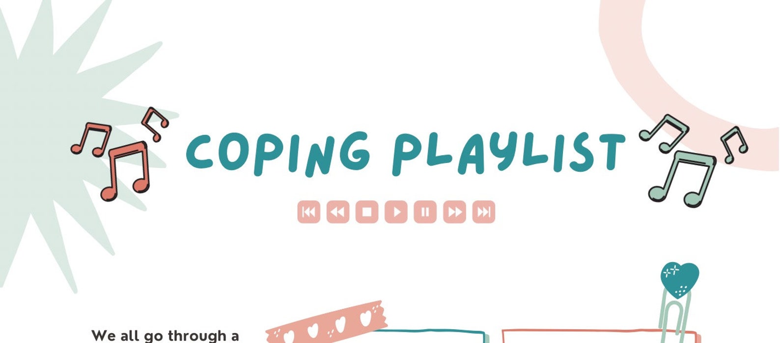 Coping Skills Playlist Therapy Worksheet - Etsy