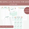 Cute Reading Log Template for Kids, Printable Child Book Tracker ...