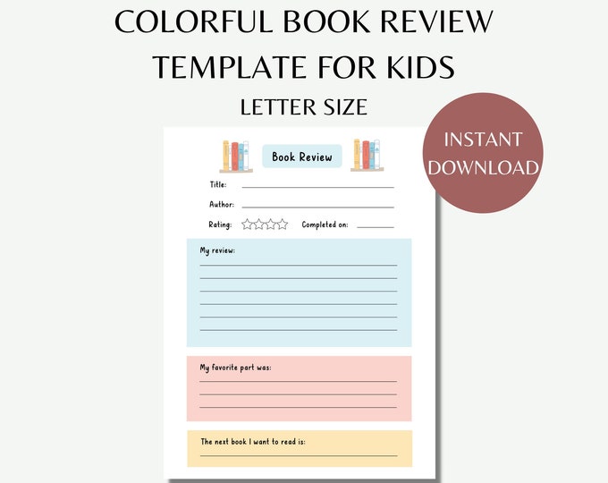 Reading Log Bundle for Kids, Printable Child Book Tracker, Reading ...