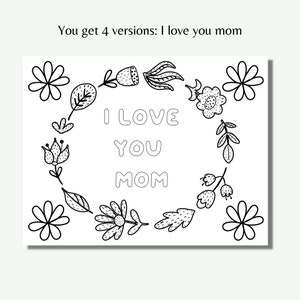 Printable Mother's Day Coloring Page for Kids, Pretty Flowers Mother's ...