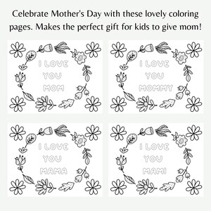 Printable Mother's Day Coloring Page for Kids, Pretty Flowers Mother's ...