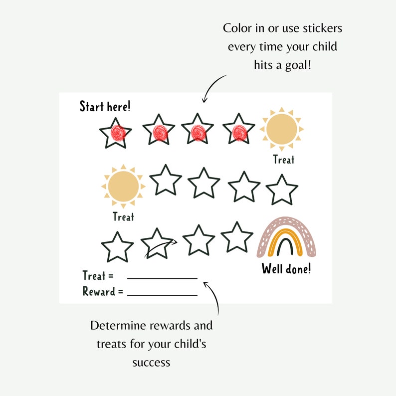 Stars Potty Reward Chart for Kids, Toilet Training Printable, Bathroom ...