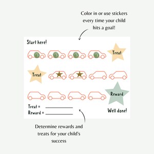 Cars Reward Chart for Kids, Potty Training Printable, Bathroom Routine ...