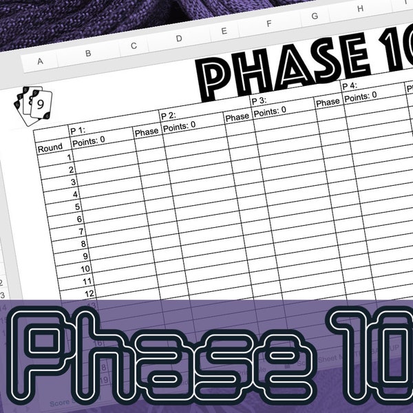 Phase 10 Score Sheet Printable - Etsy