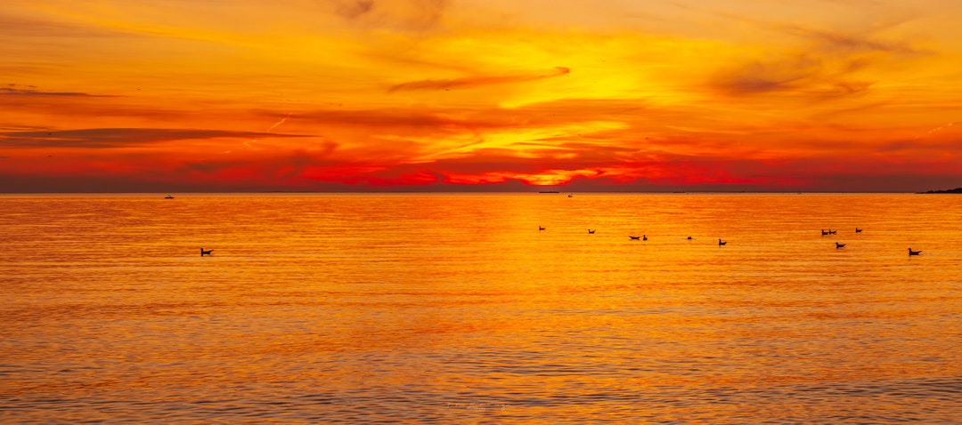 Aspendale Beach Sunset, Australia Beaches, Ocean Wall Art, Canvas and ...