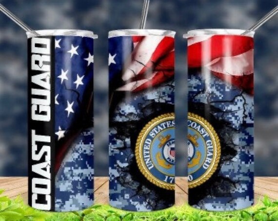 US Coast Guard Travel Mug. Custom Stainless Steel 20oz 30oz - Etsy